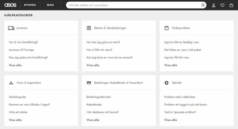 ASOS Sverige Kundservice - Telefon, Chatt, Mail, Kontakt